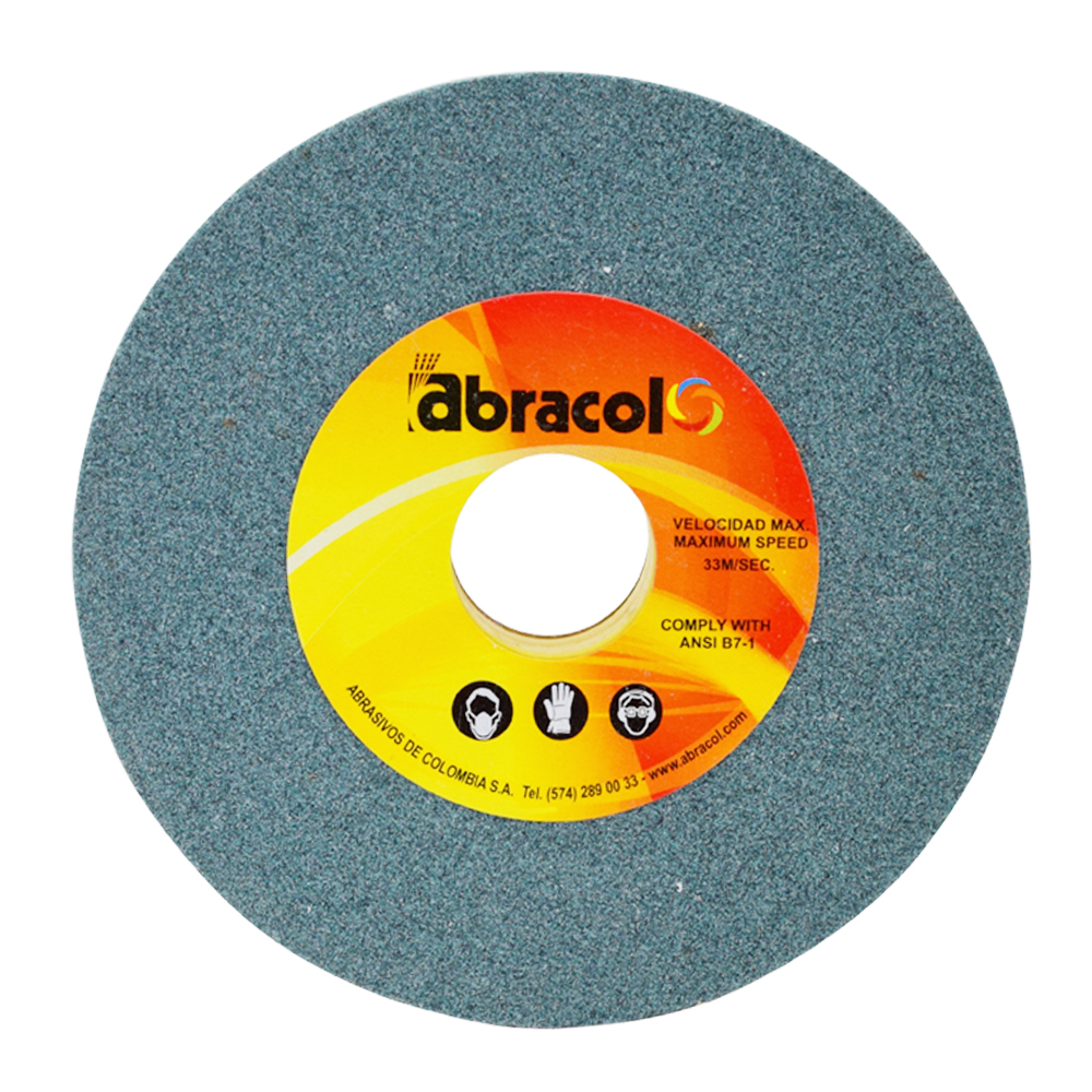 PIEDRA ESMERIL ABRACOL 6X1X1 1/4 GRANO 80 VERDE (AVR1CV080061) | Distribuciones Hoyostools SAS